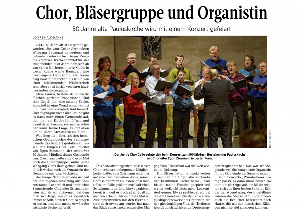 Junger Chor Celle | Kritiken